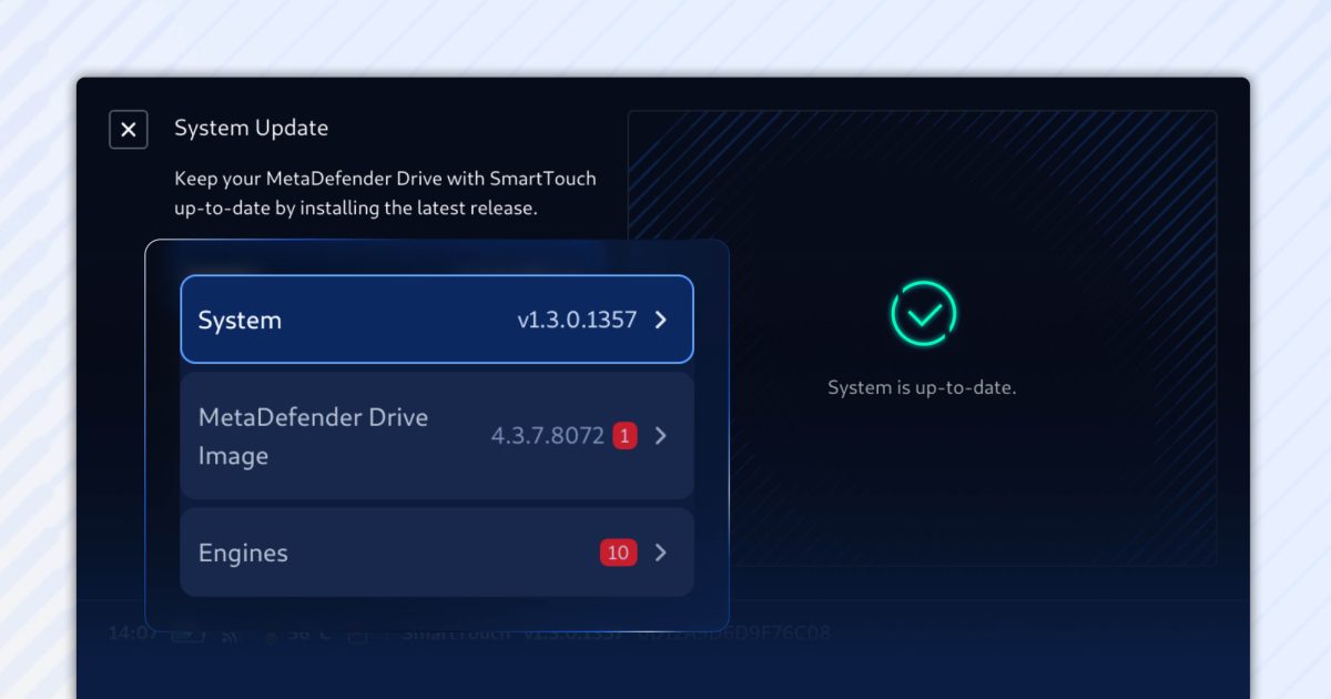 MetaDefender Drive v1.3.0: Centralized Updates for OT Security - OPSWAT