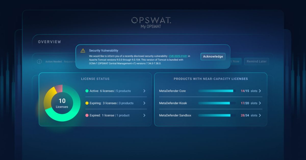 My OPSWAT Portal - Unified Product & License Management - OPSWAT