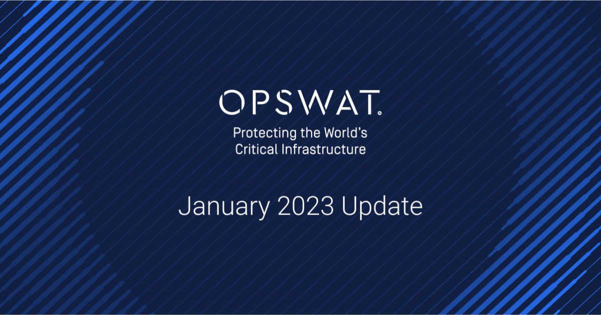 Opswat Update January 2023 Opswat
