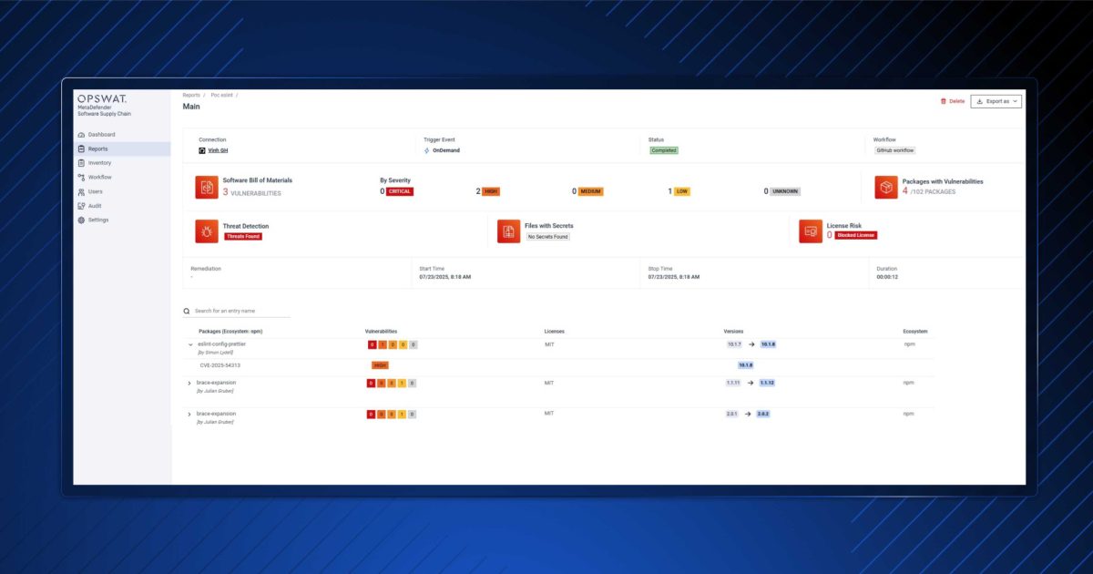 ESLint Hack: Major Software Supply Chain Attack Exposes Open Source Risks - OPSWAT