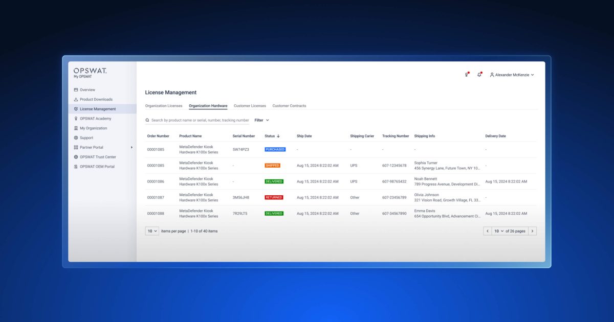 What’s New in My OPSWAT Portal v2025.4.3.0 - OPSWAT