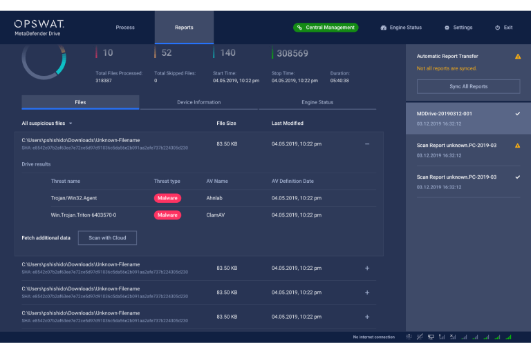Assess Threats in Transient Devices – MetaDefender Drive - OPSWAT