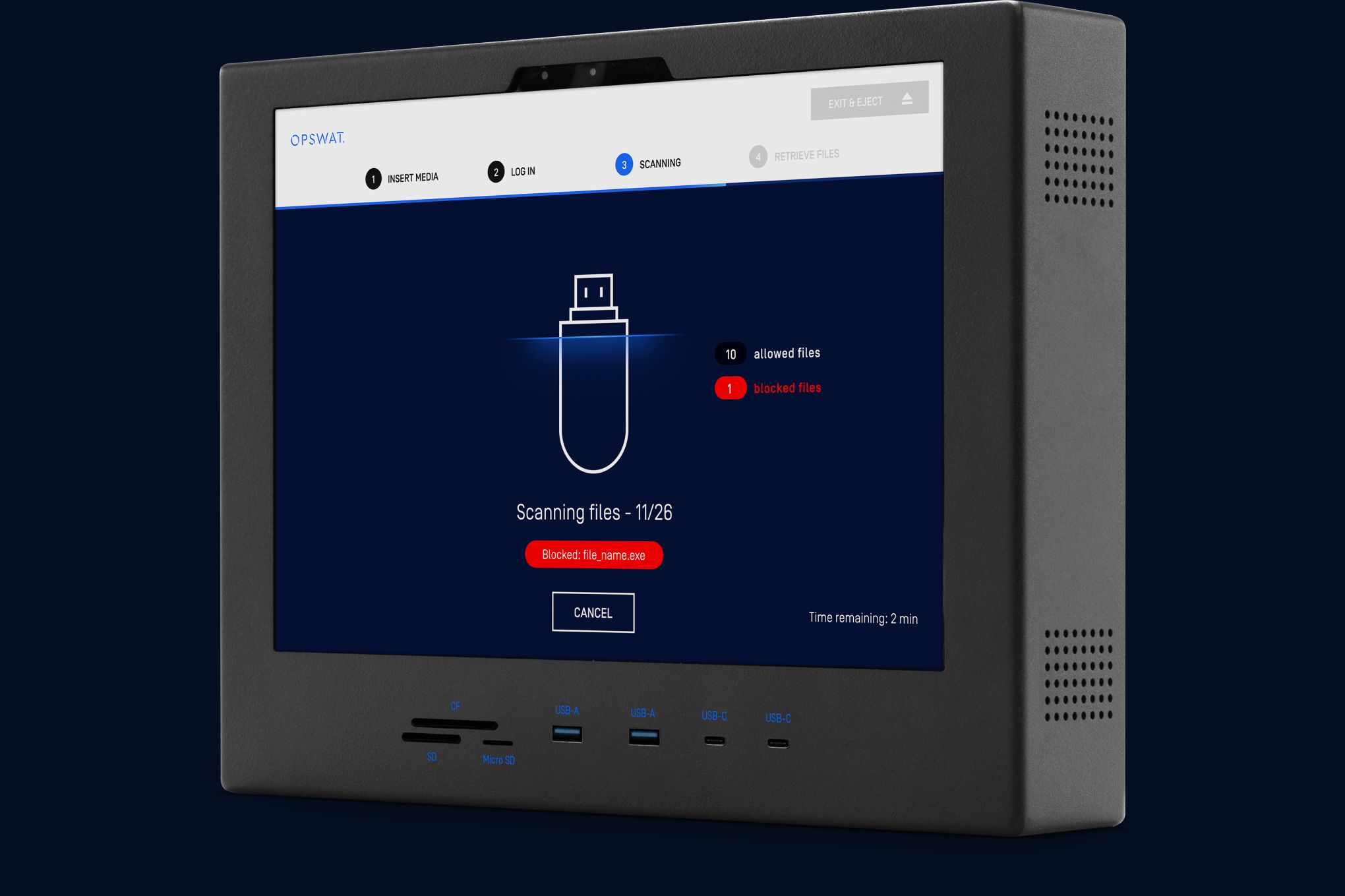 Flexible Removable Media Security - MetaDefender Kiosk Mini - OPSWAT