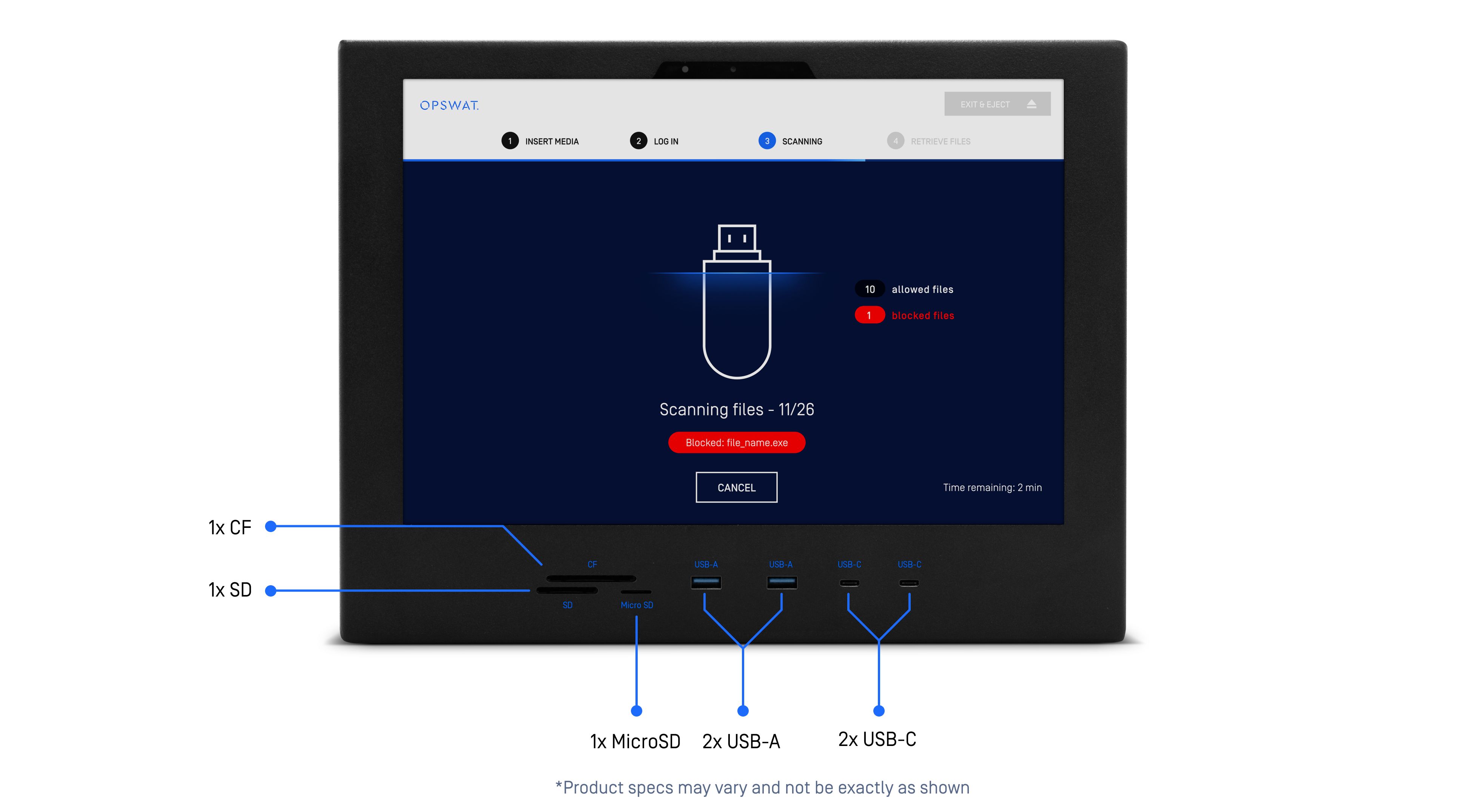 Flexible Removable Media Security - MetaDefender Kiosk Mini - OPSWAT